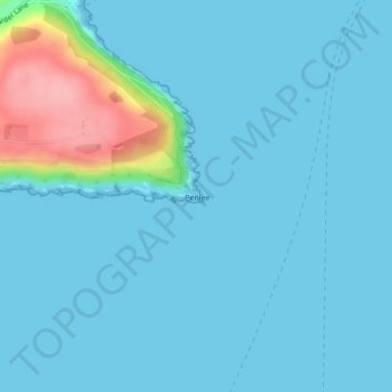 Mapa topográfico Penlee Point, altitud, relieve
