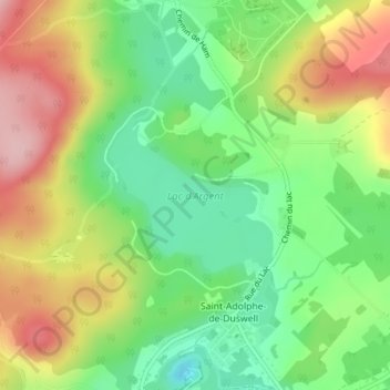 Mapa topográfico Lac d'Argent, altitud, relieve